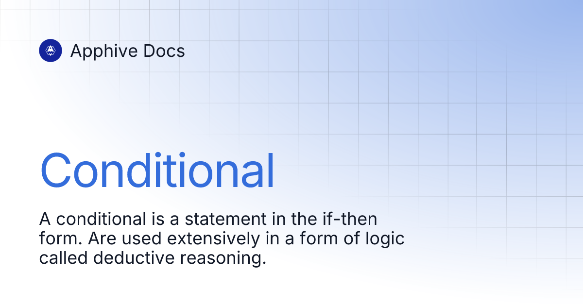 Conditional | Apphive Docs