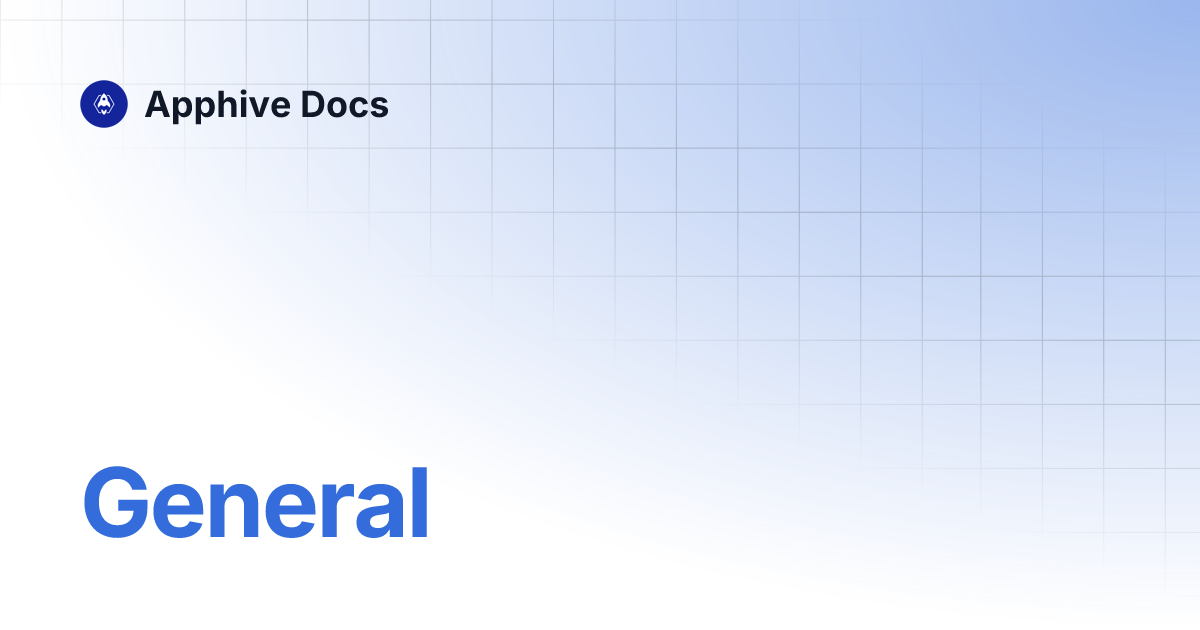 General | Apphive Docs